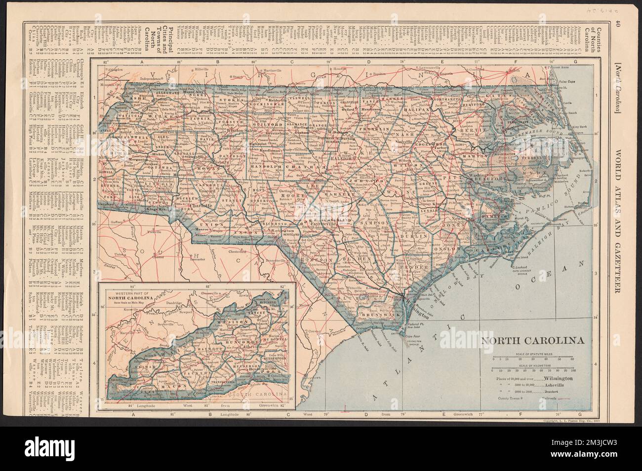 Political map north carolina hi-res stock photography and images - Alamy