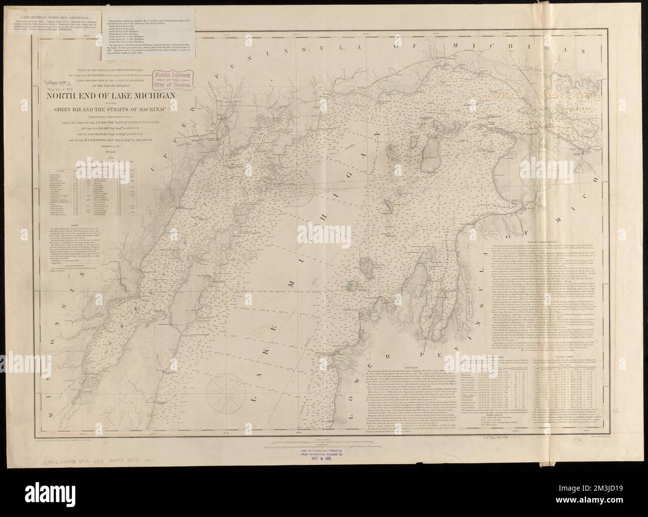 North end of Lake Michigan including Green Bay and the straits of ...