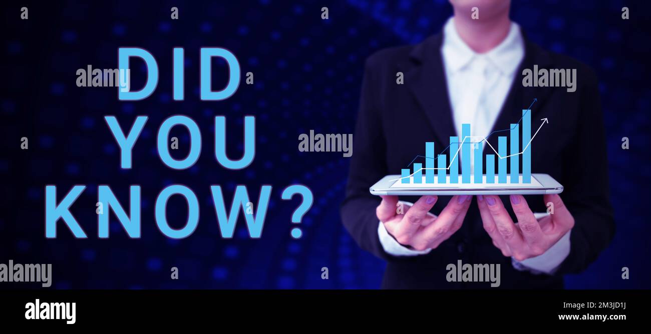 Text sign showing Did You Know. Business approach Fun Facts and Figures ...