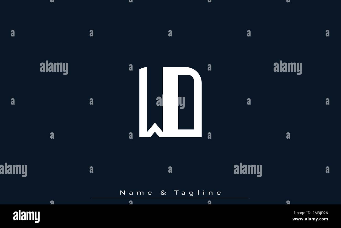 Alphabet letters Initials Monogram logo WD , DW Stock Vector Image ...