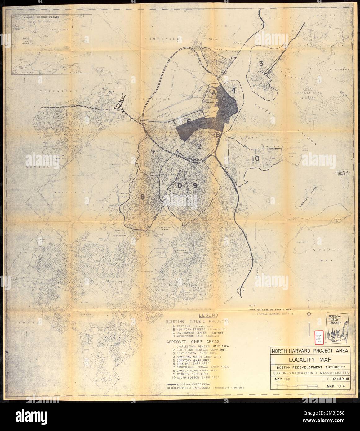 North Harvard project area : locality map , Boston Mass., Maps, City ...
