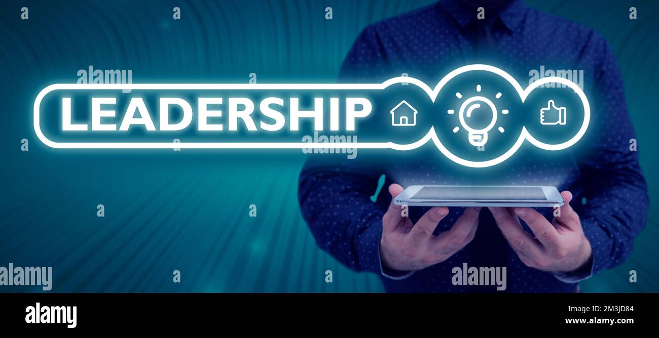 Text caption presenting Leadership. Word Written on Ability Activity ...