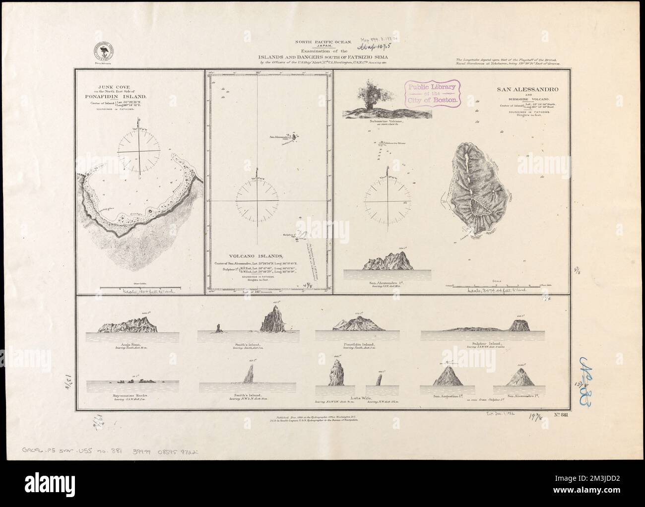 North Pacific Ocean, Japan, examination of the islands and dangers ...