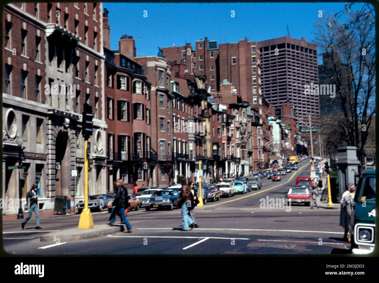 North on Beacon St. from Charles St. at Public Garden , Streets, City ...