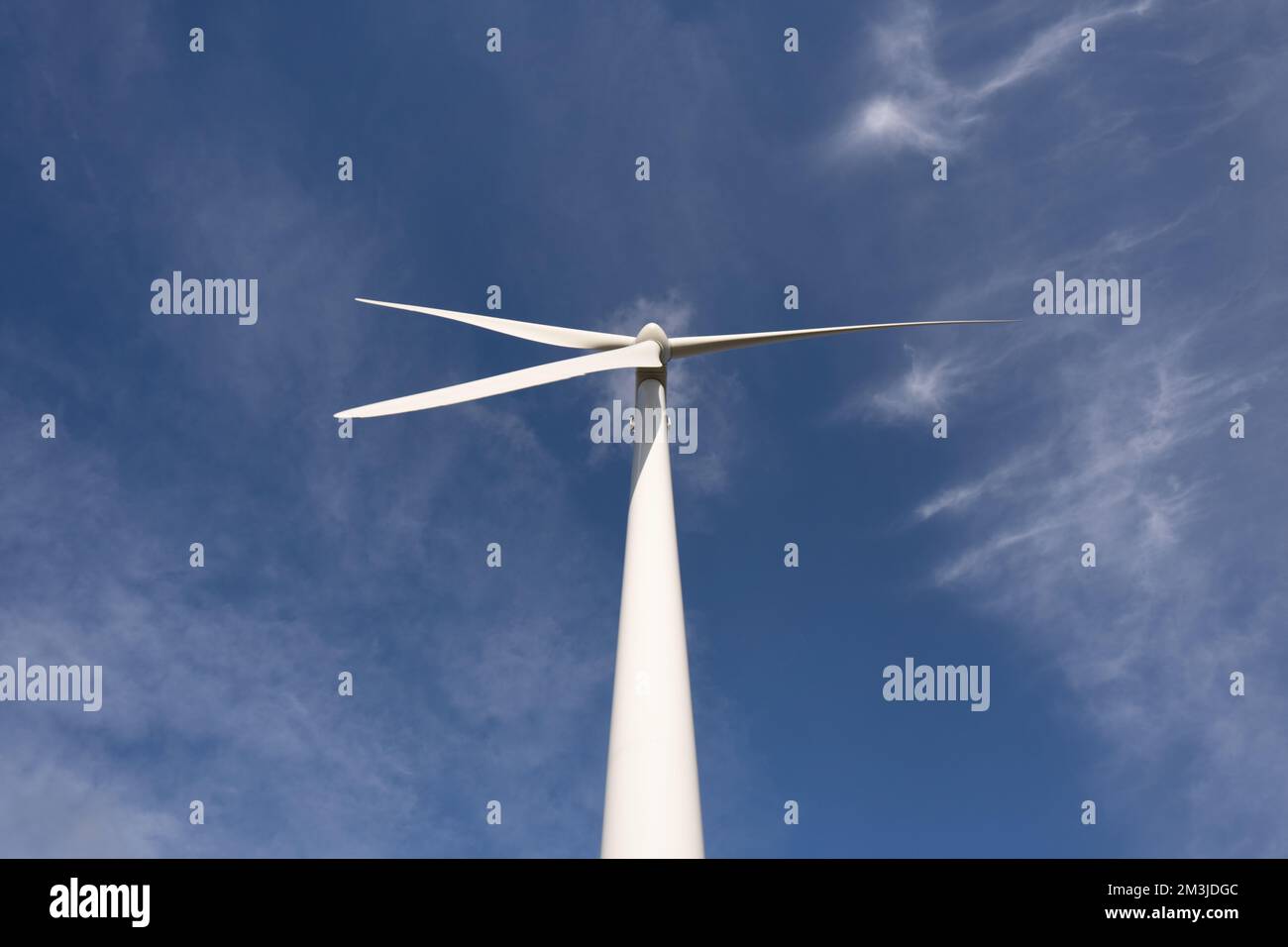 Windmill for electric power production - Bottom Up Wide Angle Stock ...