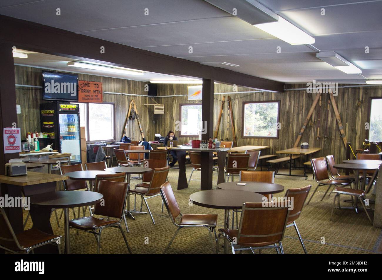 Cafeteria at Maverick Mountain Ski Area in Montana Stock Photo - Alamy
