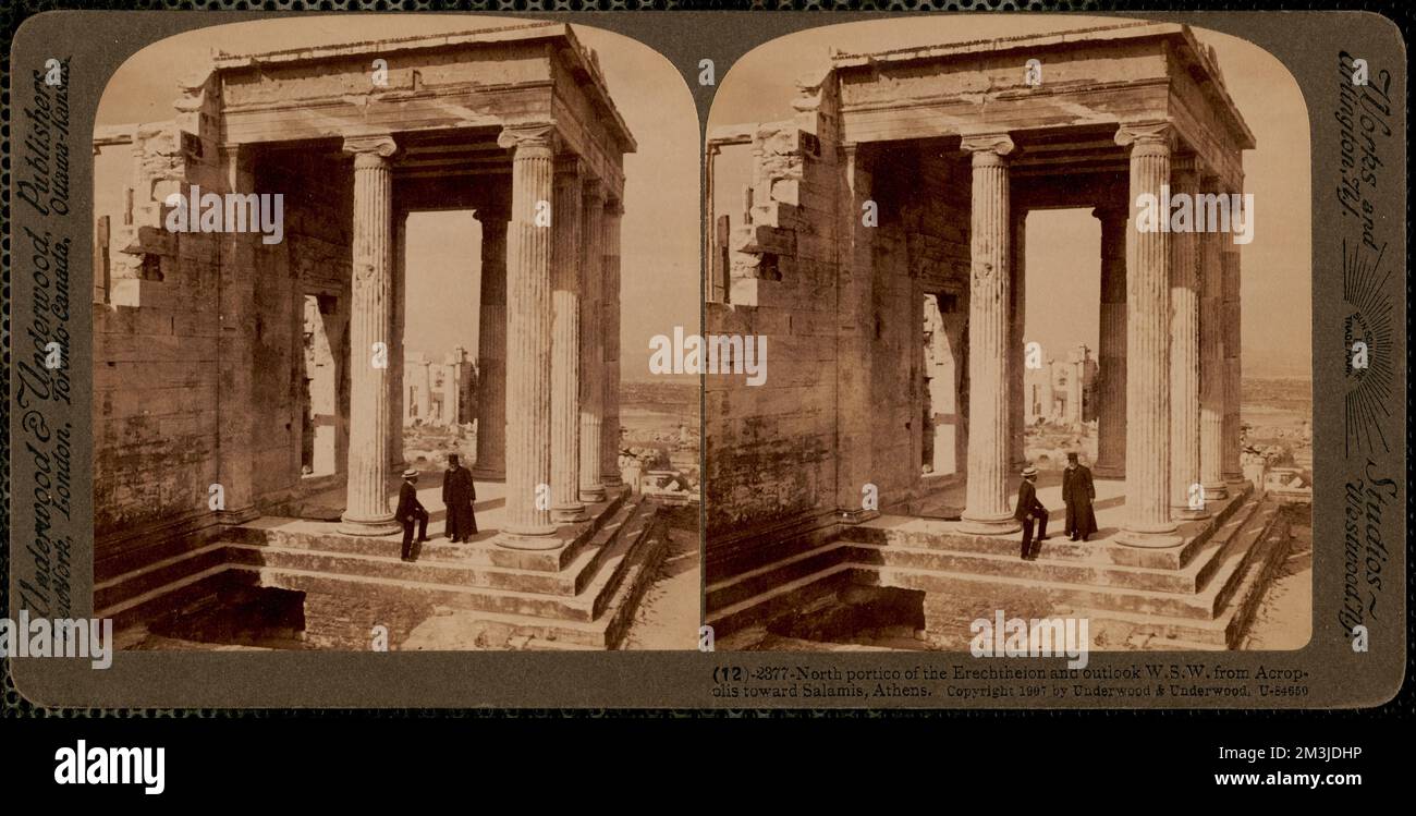 North portico of the Erechtheion and outlook W.S.W. from Acropolis ...