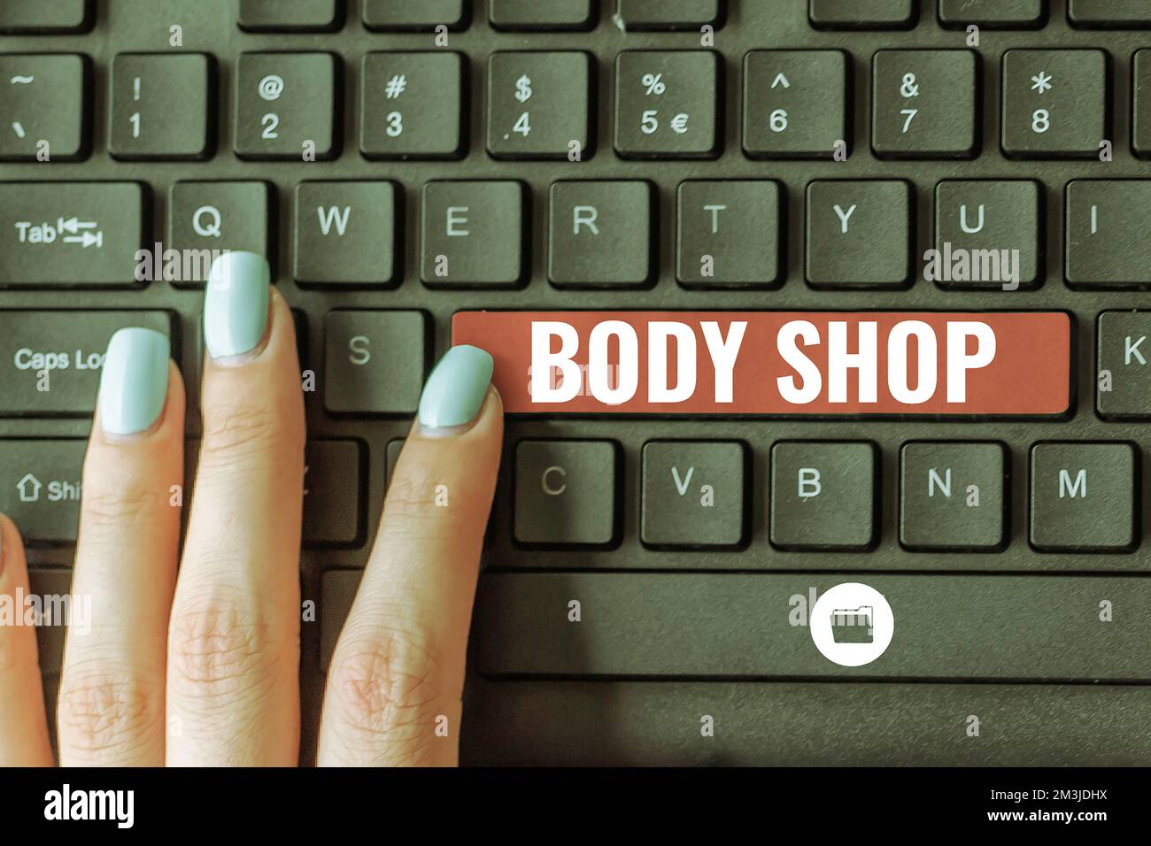 Conceptual display Body Shop. Business idea a shop where automotive ...