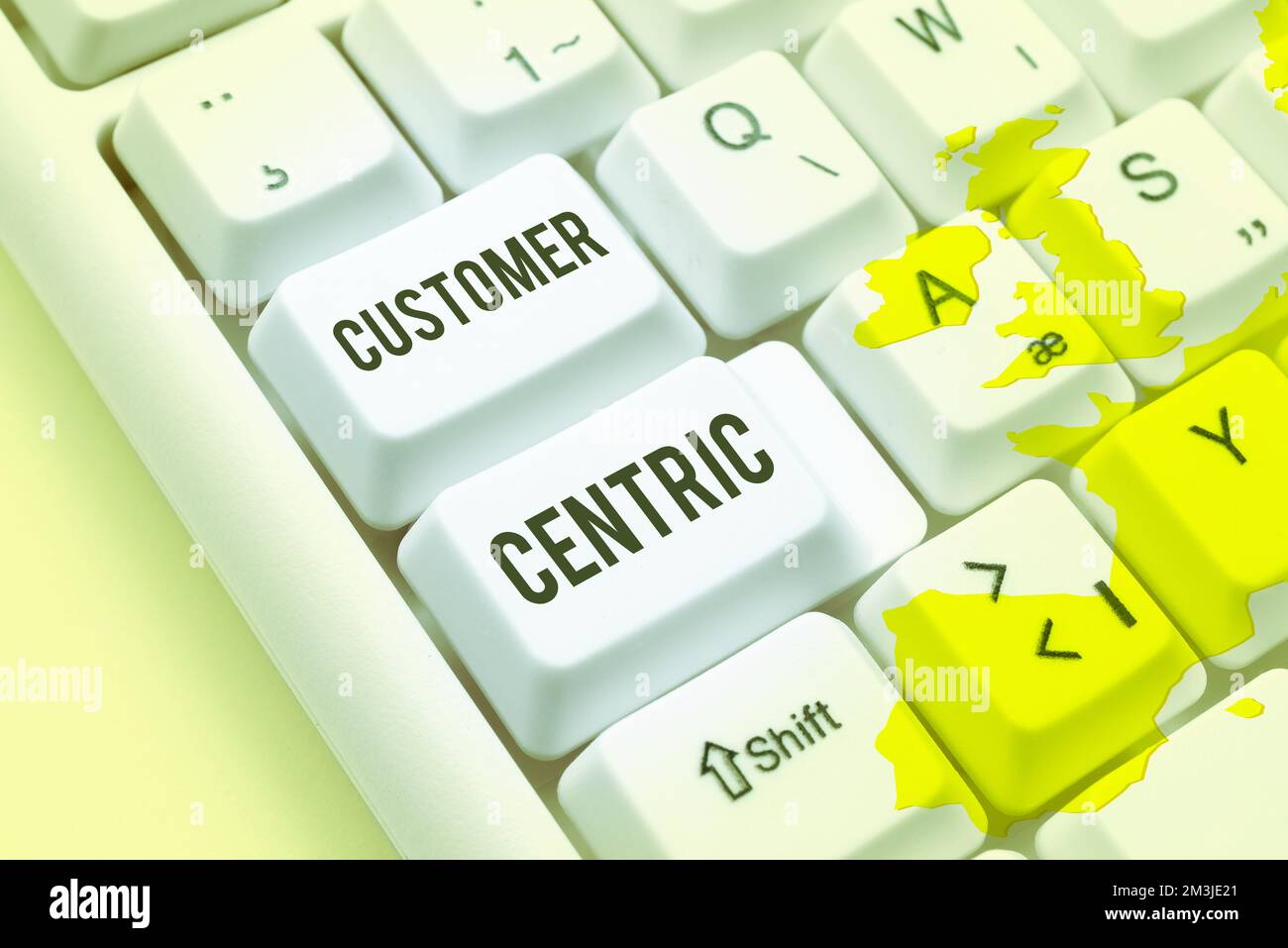 Conceptual Caption Customer Centric Internet Concept Process Of Looking After Customers To