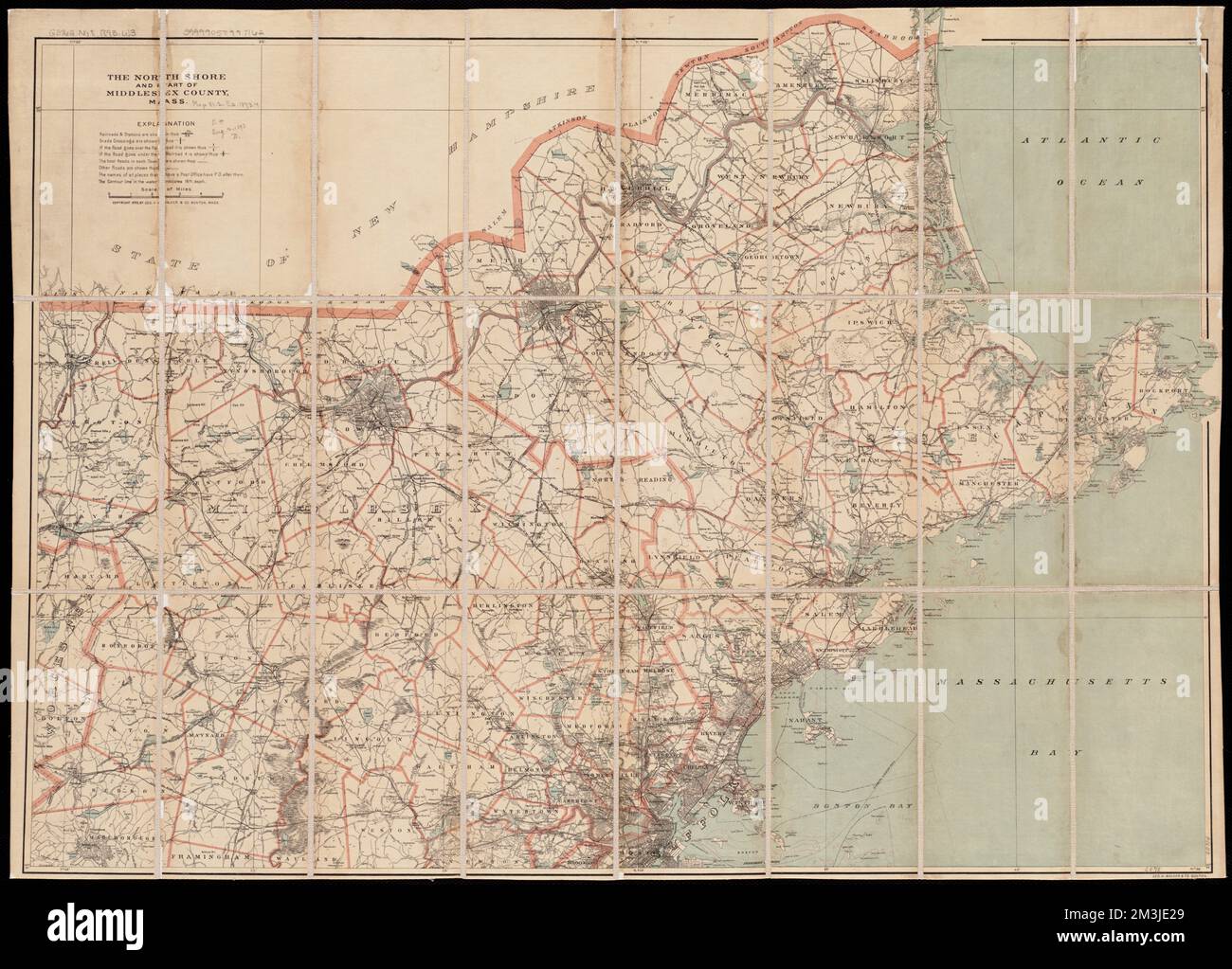 The North Shore and part of Middlesex County, Mass , Railroads ...