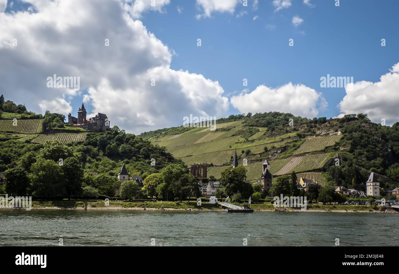 Castle on the Rhine, Germany Stock Photo - Alamy