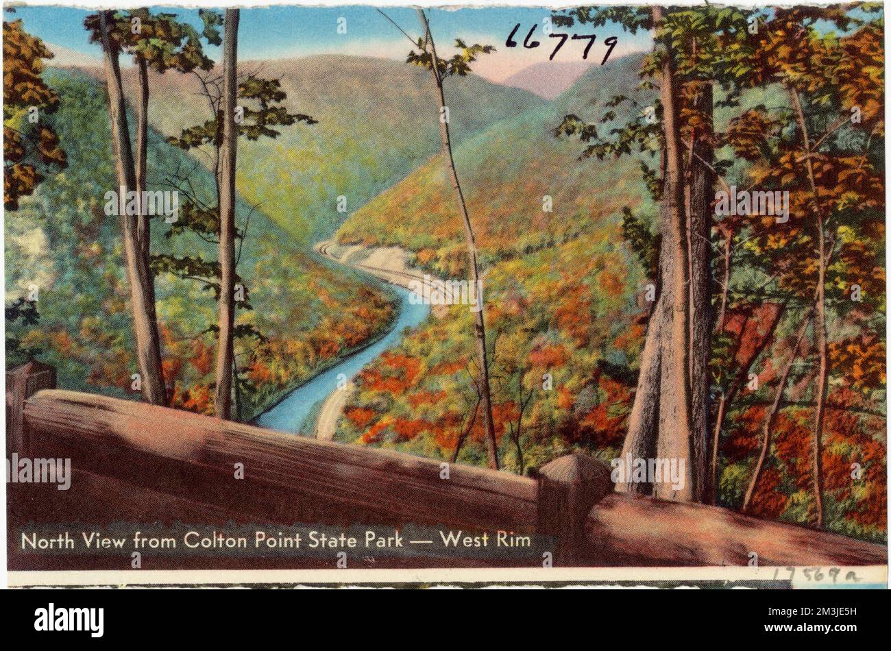 North view from Colton Point State Park -- West Rim , Valleys, Tichnor ...