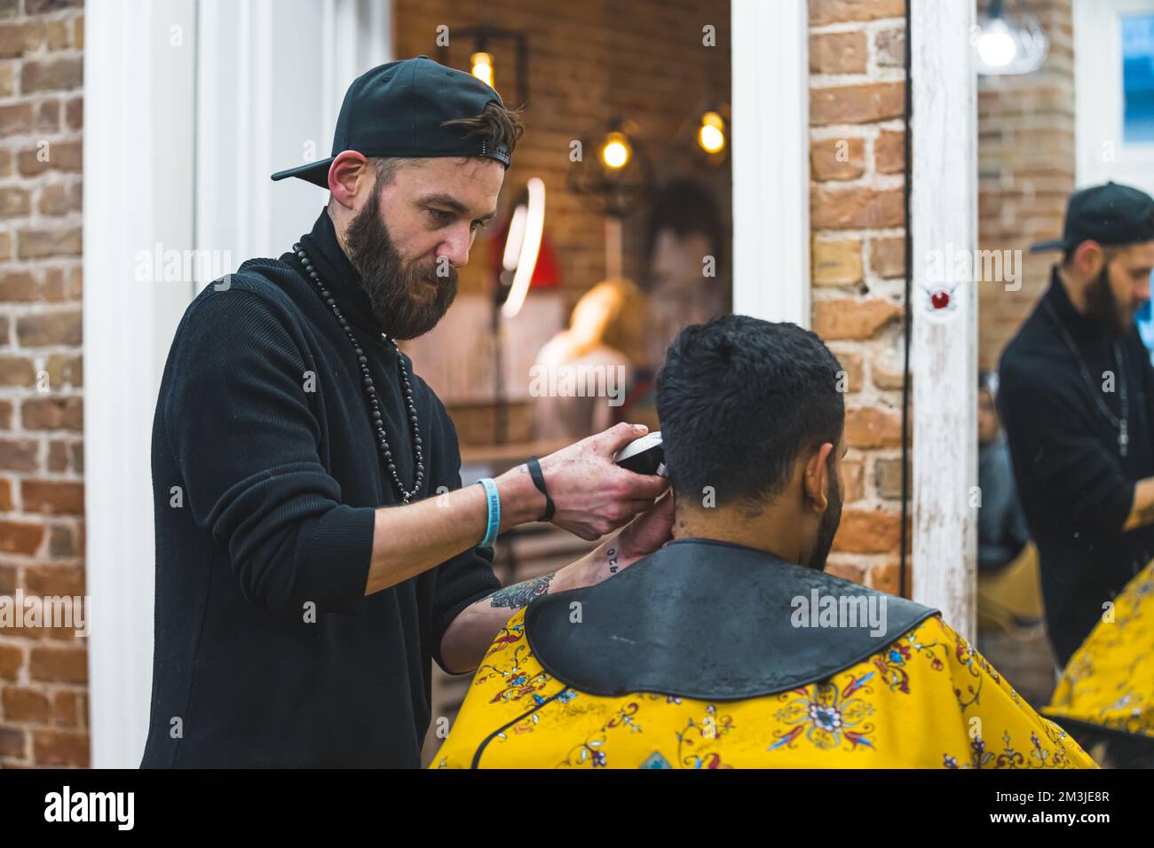 Mustache haircut hi-res stock photography and images - Alamy