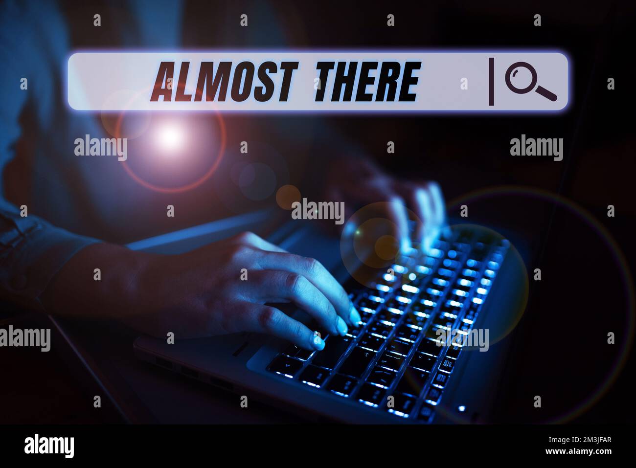 Inspiration showing sign Almost There. Word Written on Soon to be or ...