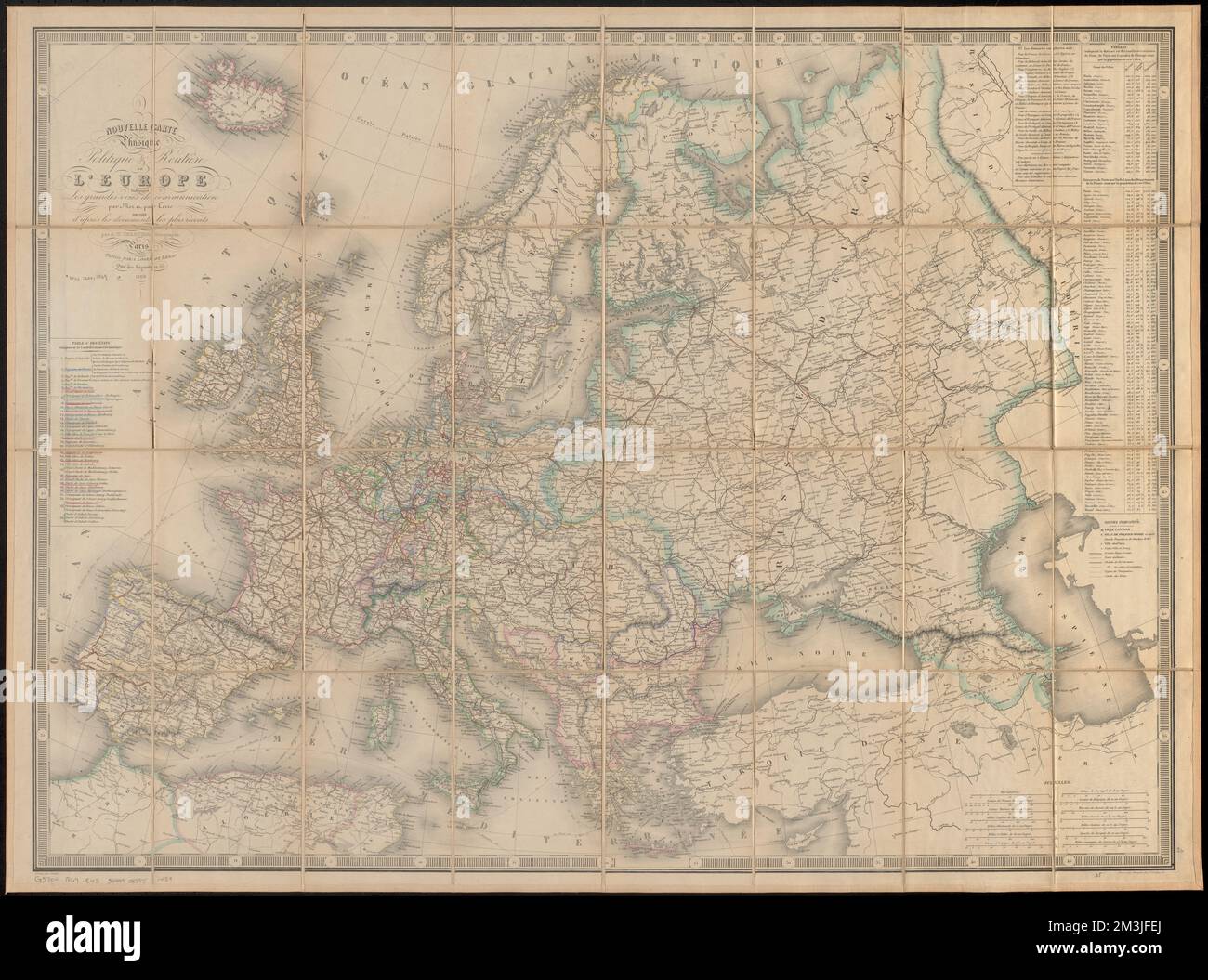 Nouvelle carte physique, politique & routière de l'Europe : indiquant ...