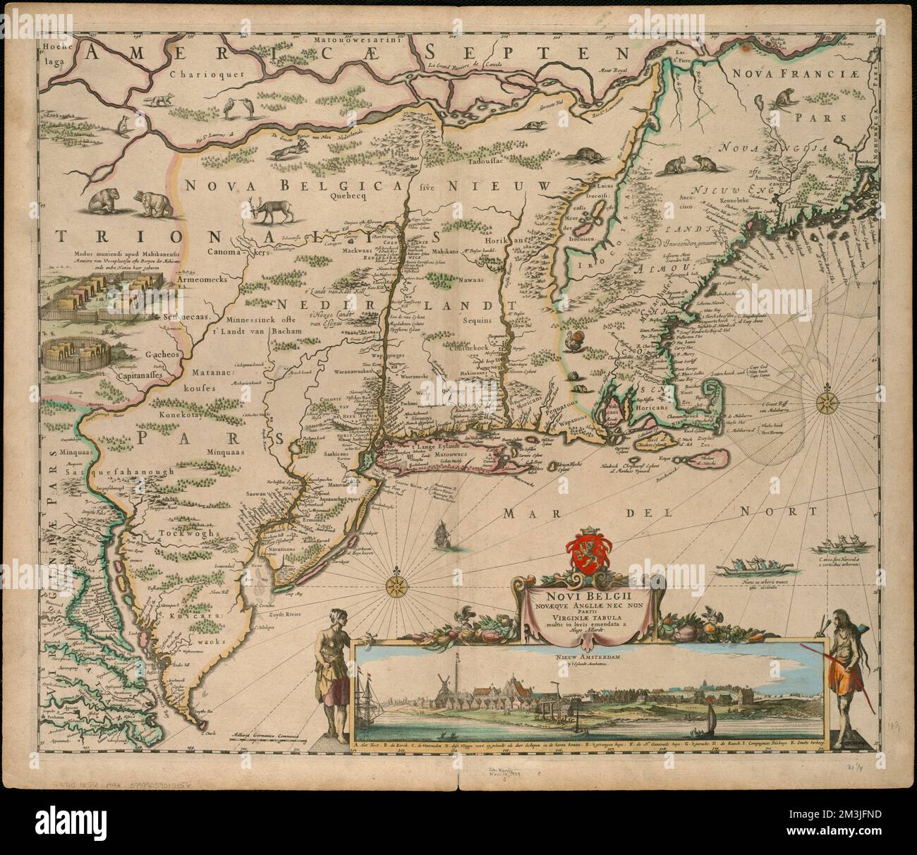 Novi Belgii Novaeqve Angliae nec non partis Virginiae Tabula ...