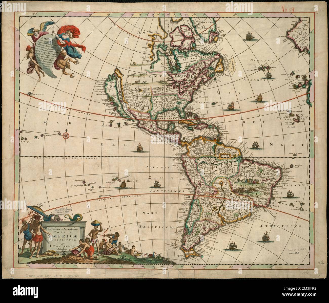 Novissima et accuratissima totius Americae descriptio , America, Maps ...