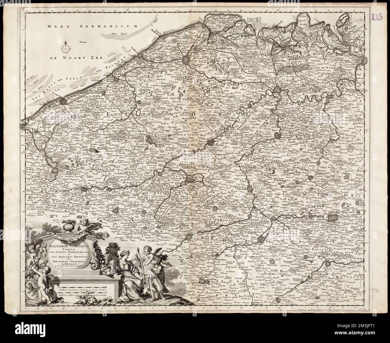 Novissima Flandriae comitatus tabula cum omnibus praefecturis, ect : et ...