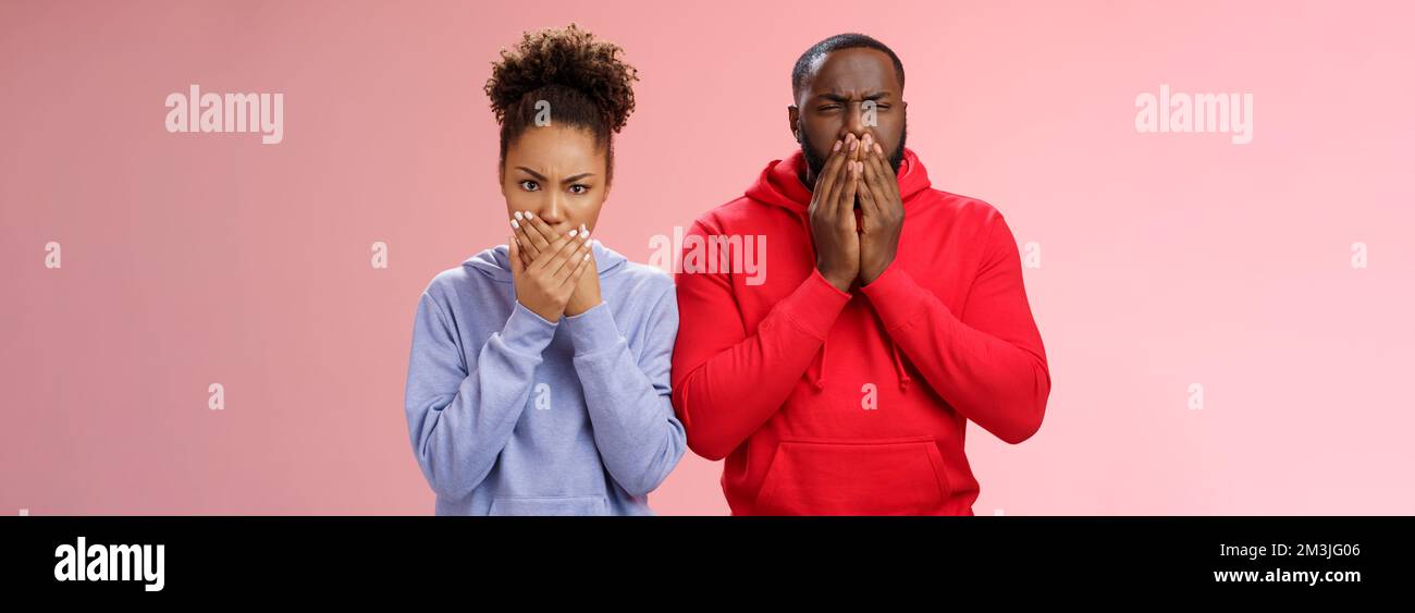 Romantic couple african american boyfriend girlfriend feel sick after ...