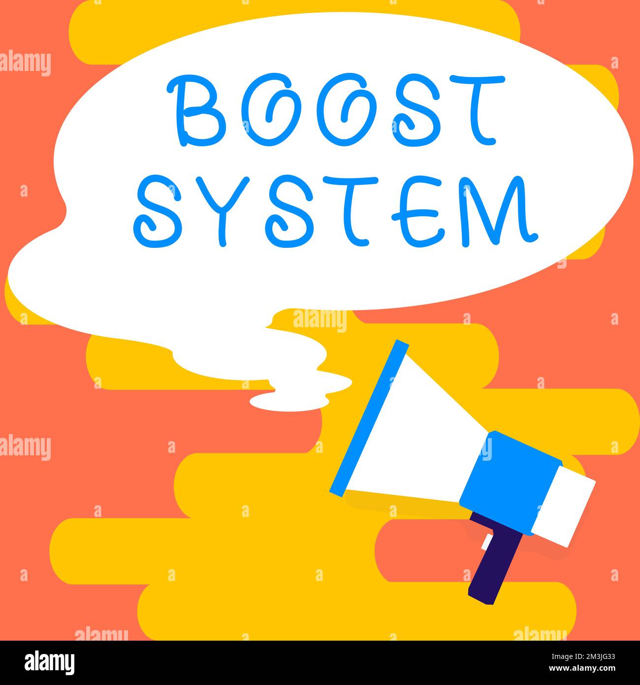 Text caption presenting Boost System. Concept meaning Rejuvenate ...