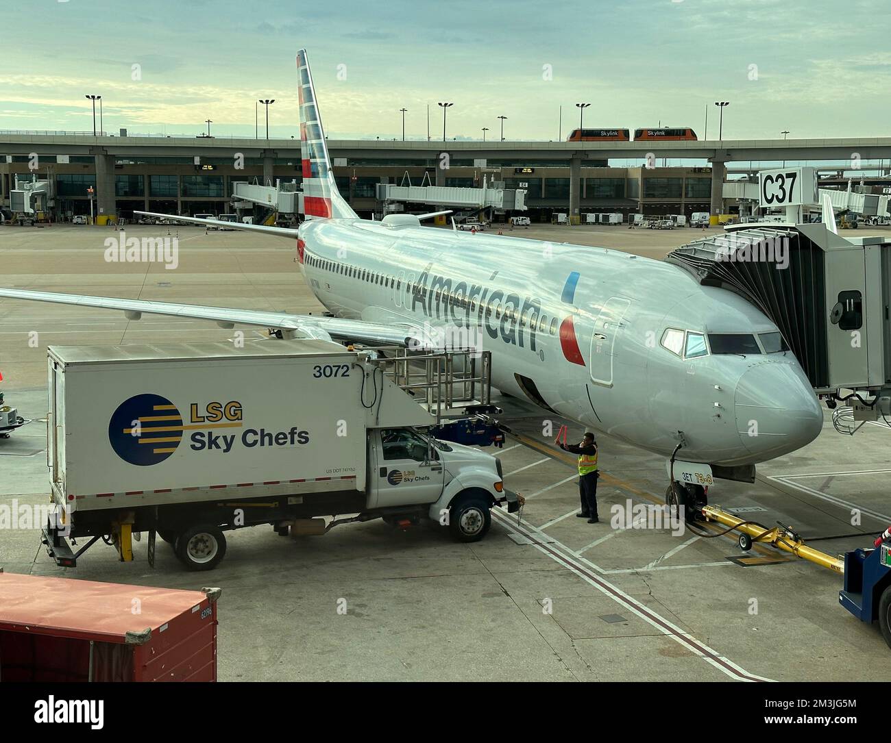 Dallas, Texas, USA. 4th Dec, 2022. An American Airlines jet is shown at ...