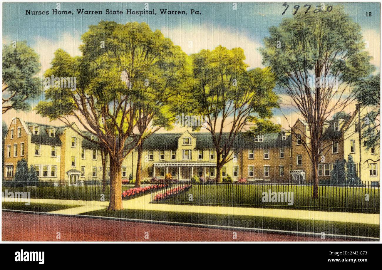 Nurses home, Warren State Hospital, Warren, Pa. , Hospitals, Tichnor Brothers Collection ...