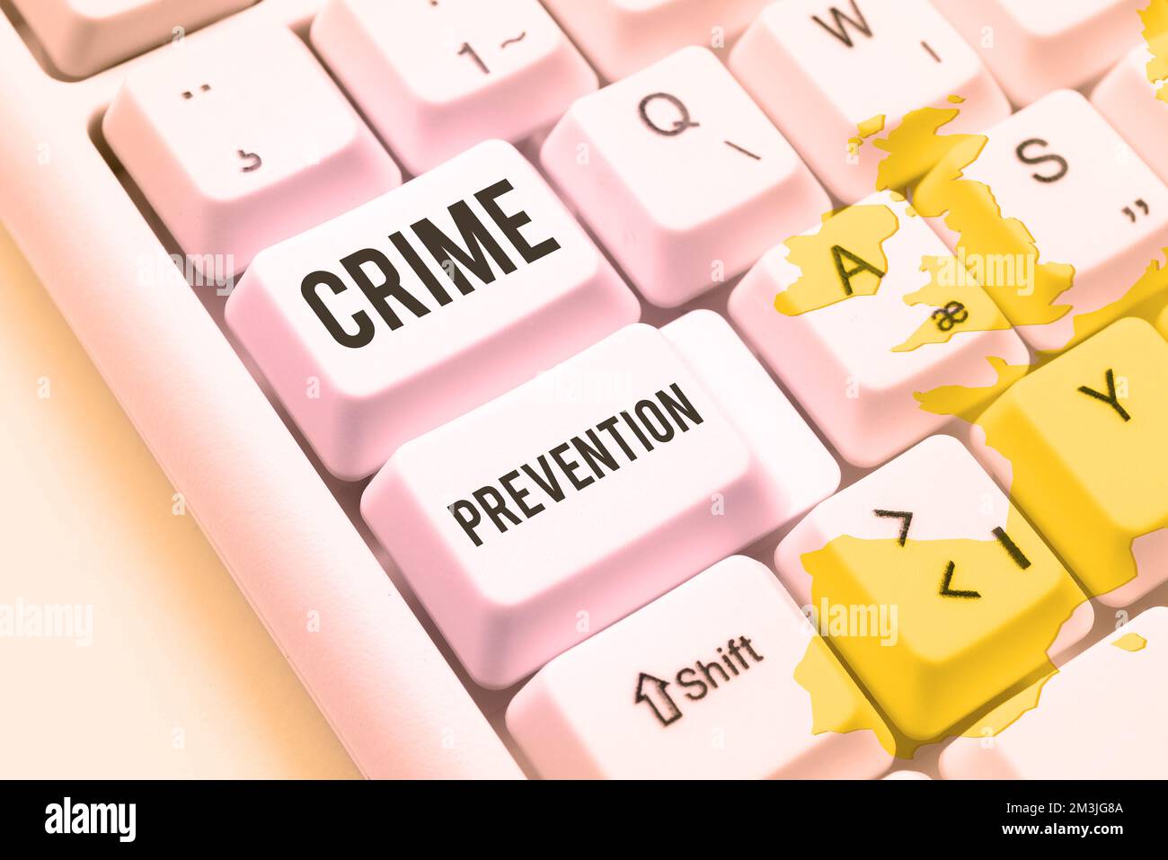 Text caption presenting Crime Prevention. Business approach Federal ...