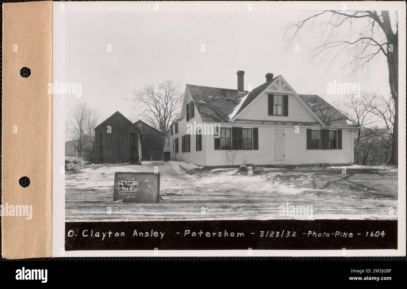 O. Clayton Ansley, house and barn, Petersham, Mass., Mar. 23, 1932 ...