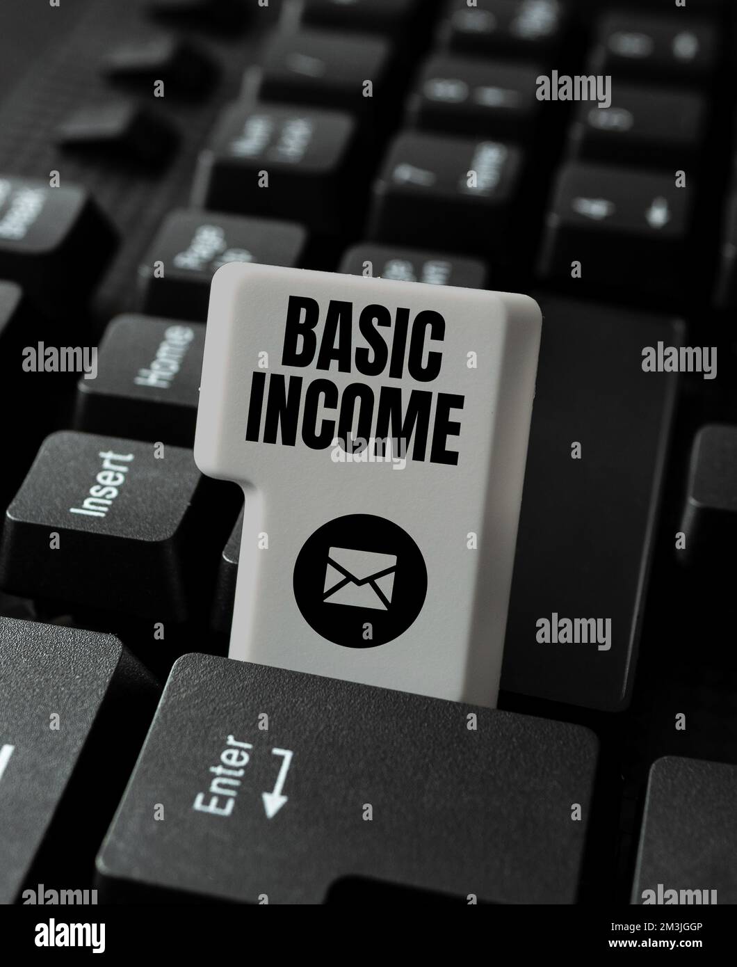 Hand writing sign Basic Income. Internet Concept periodic cash payment ...