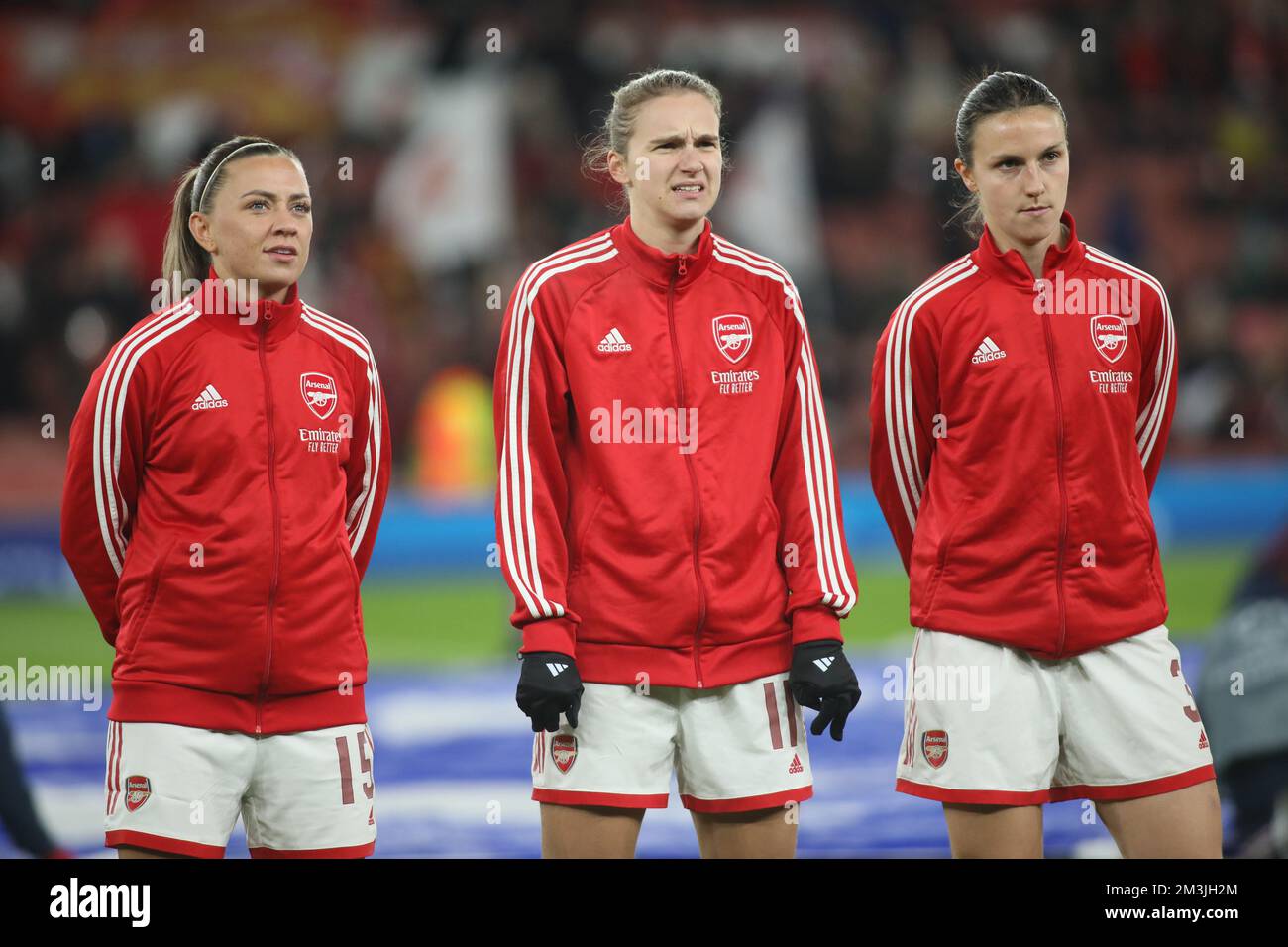 London, UK. 15th Dec, 2022. Kate McCabe, Vivianne Miedema and Lotte ...
