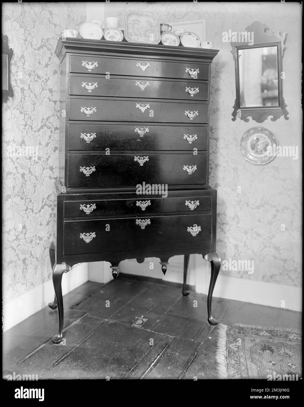 Objects, furniture, highboy, Eddy house, Kingston, RI , Houses ...
