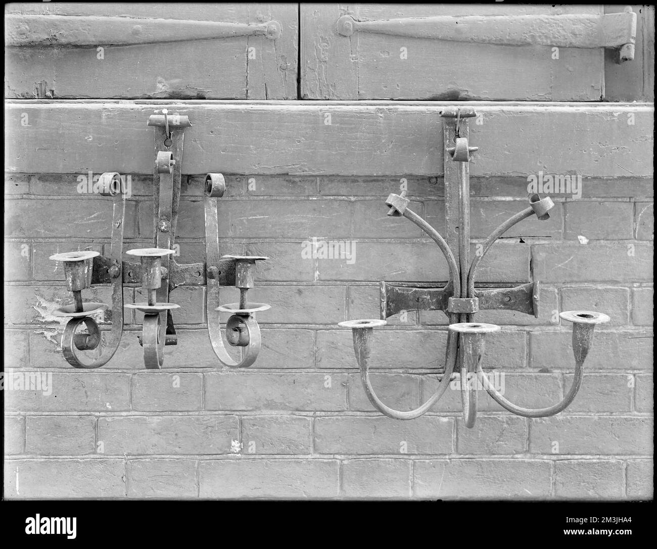 Objects, handwrought iron candle holders, Welsh , Candelabras, Ironwork ...