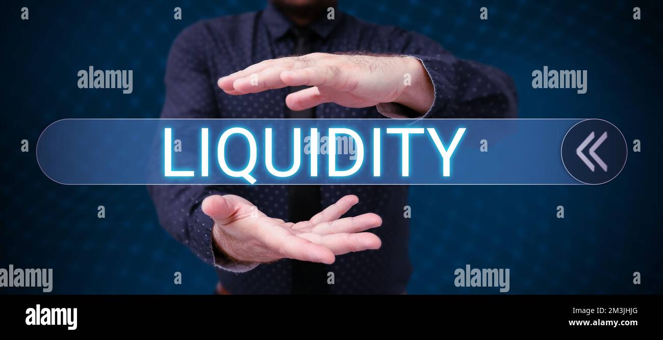 Text sign showing Liquidity. Business concept Cash and Bank Balances ...