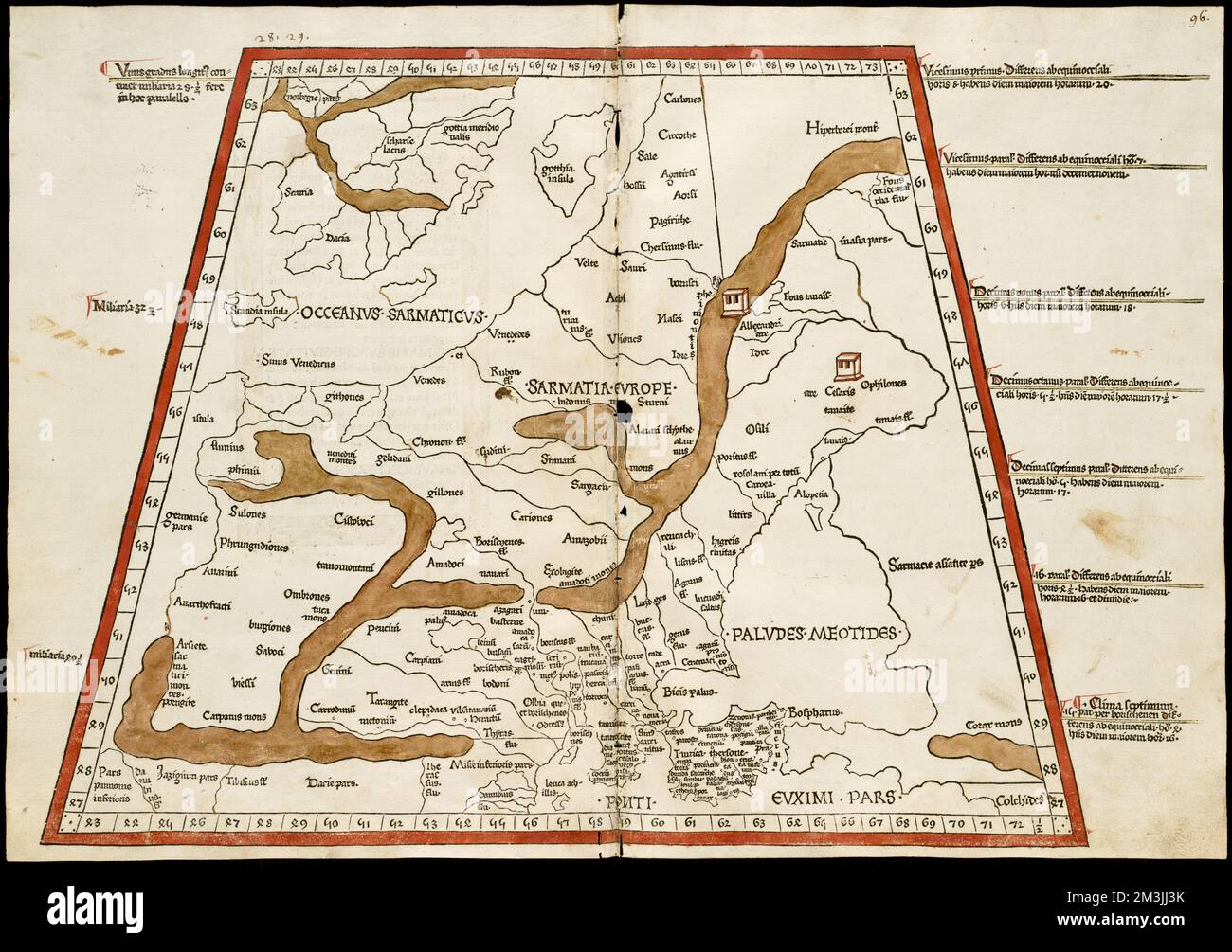 Octava Europe tabula continet Sarmatiam , Europe, Eastern, Maps, Early ...