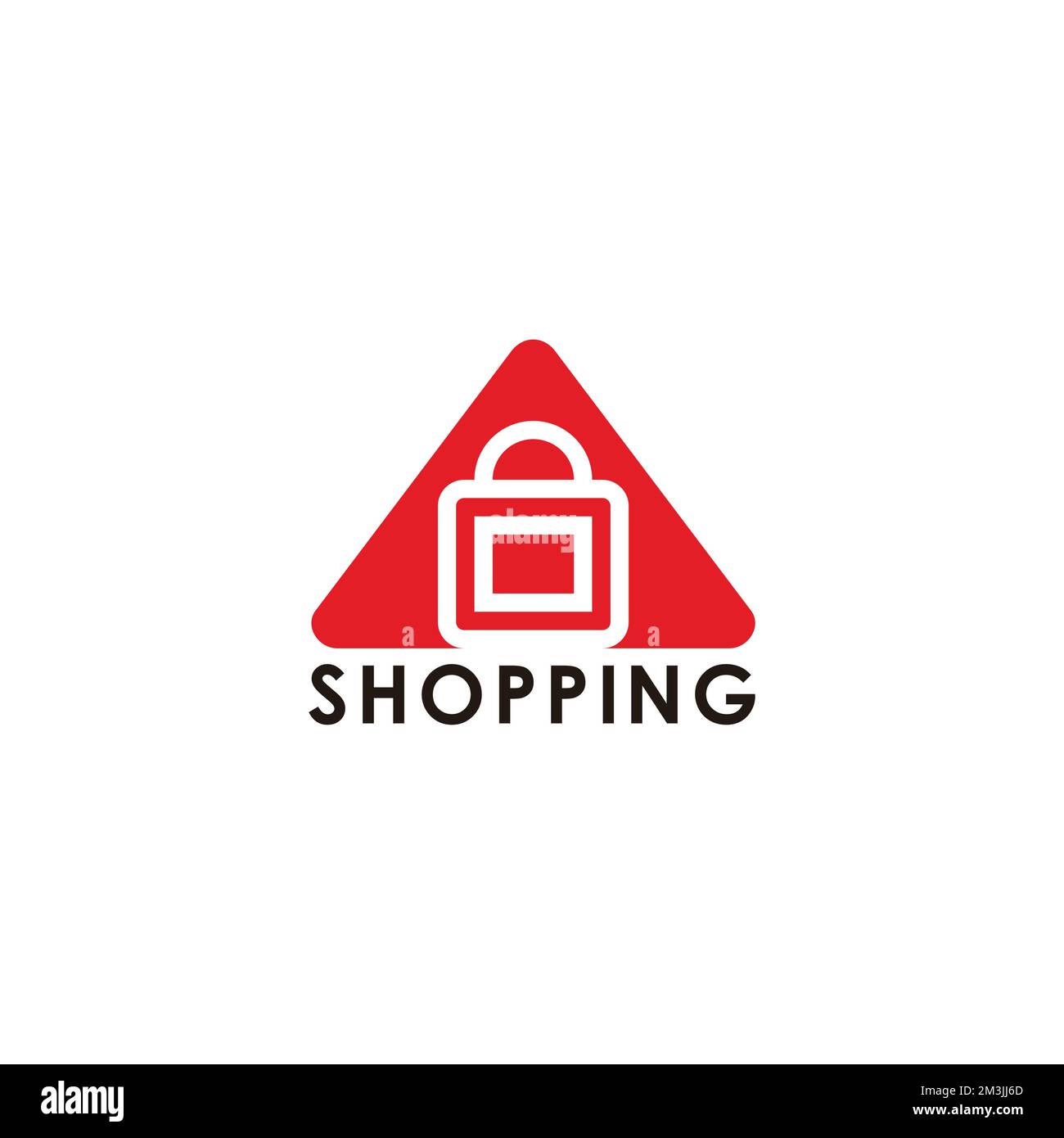 triangle shopping bag button symbol vector Stock Vector Image & Art - Alamy