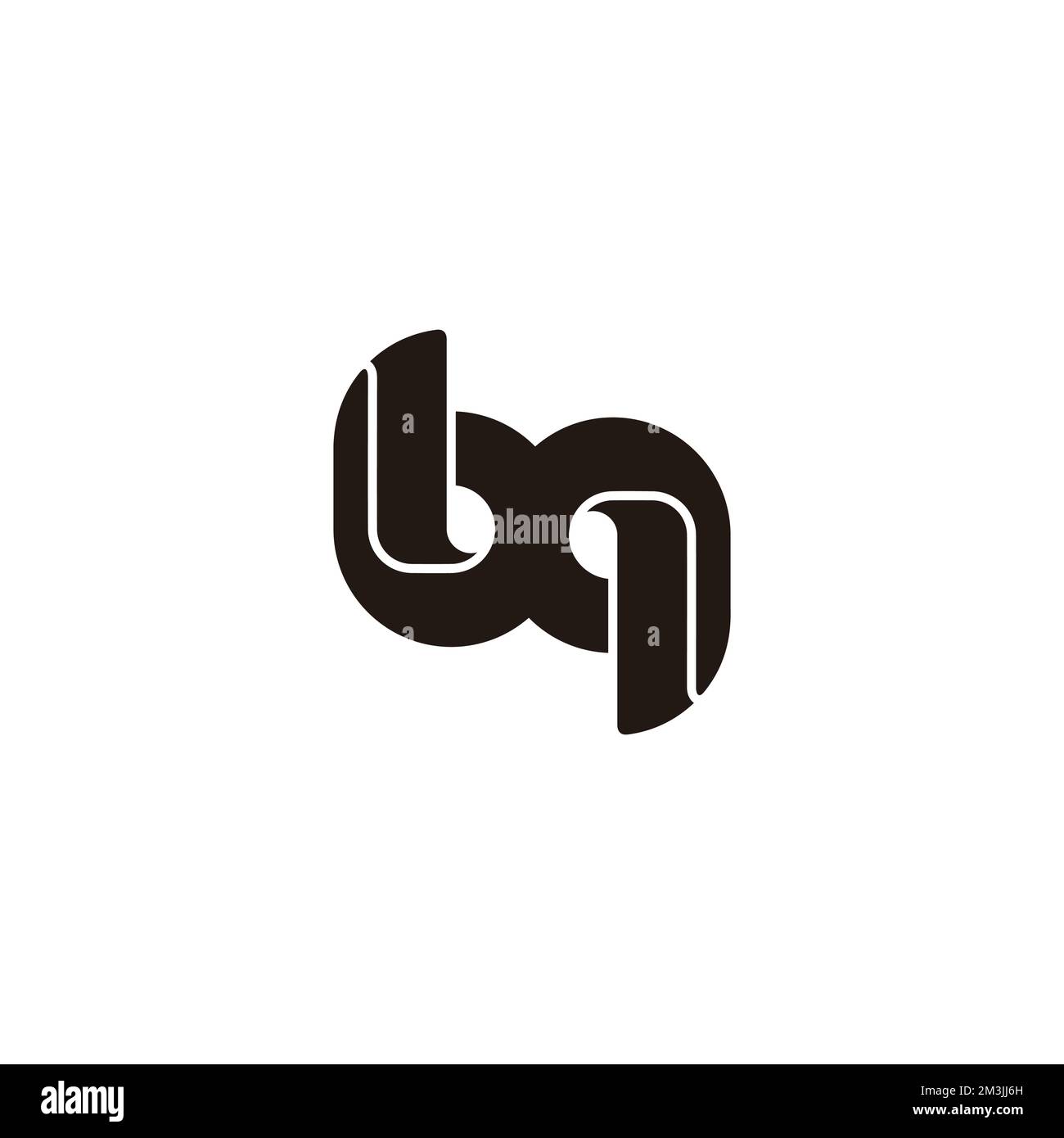 letter bq 3d flat geometric logo vector Stock Vector Image & Art - Alamy