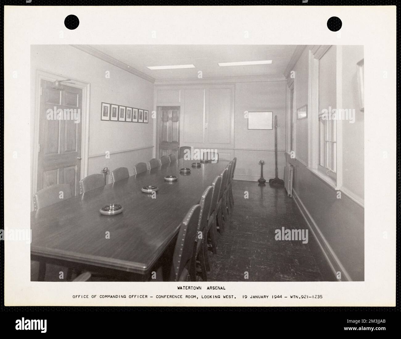 Office of commanding officer, conference room, looking west , Armories ...