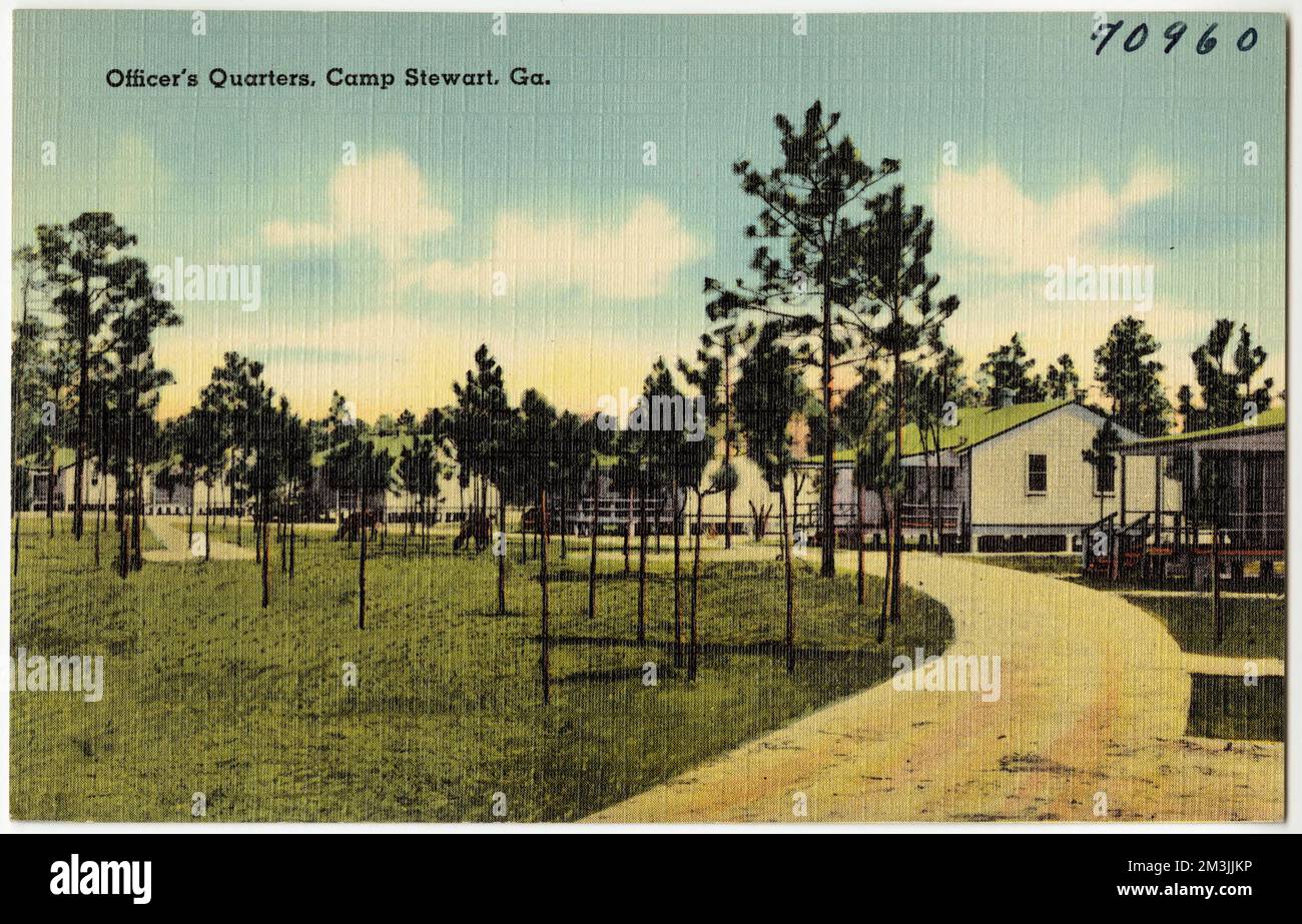 Officer's quarters, Camp Stewart, Ga. , Military facilities, Tichnor ...