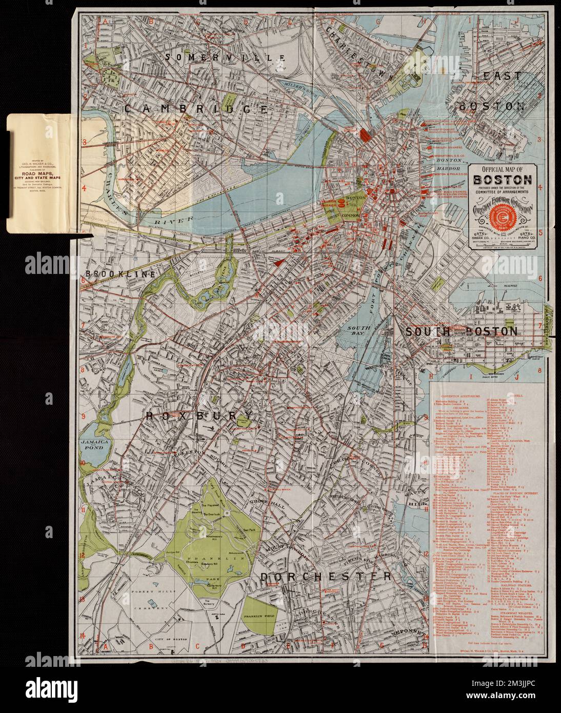 Official Map Of Boston Boston Mass Maps Norman B Leventhal Map Center Collection Stock