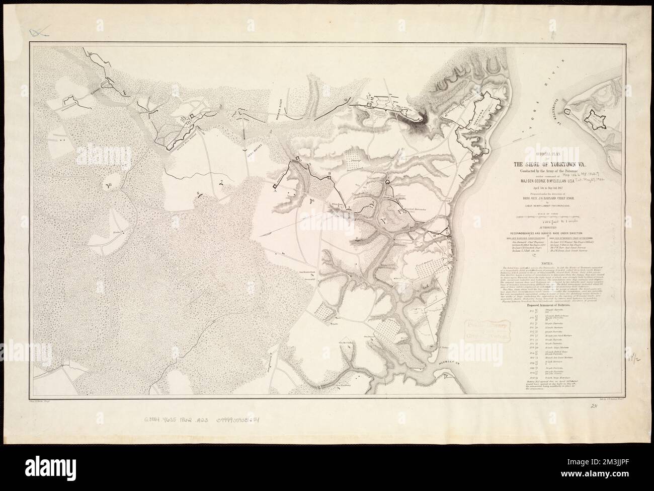 Official plan of the siege of Yorktown, Va. conducted by the Army of ...