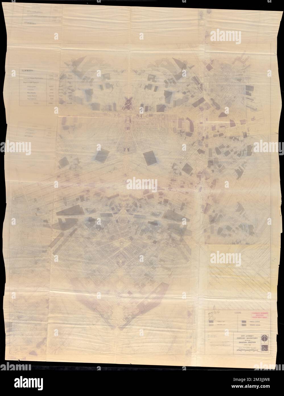 Off-street parking inventory within Boston proper , Boston Mass., Maps ...