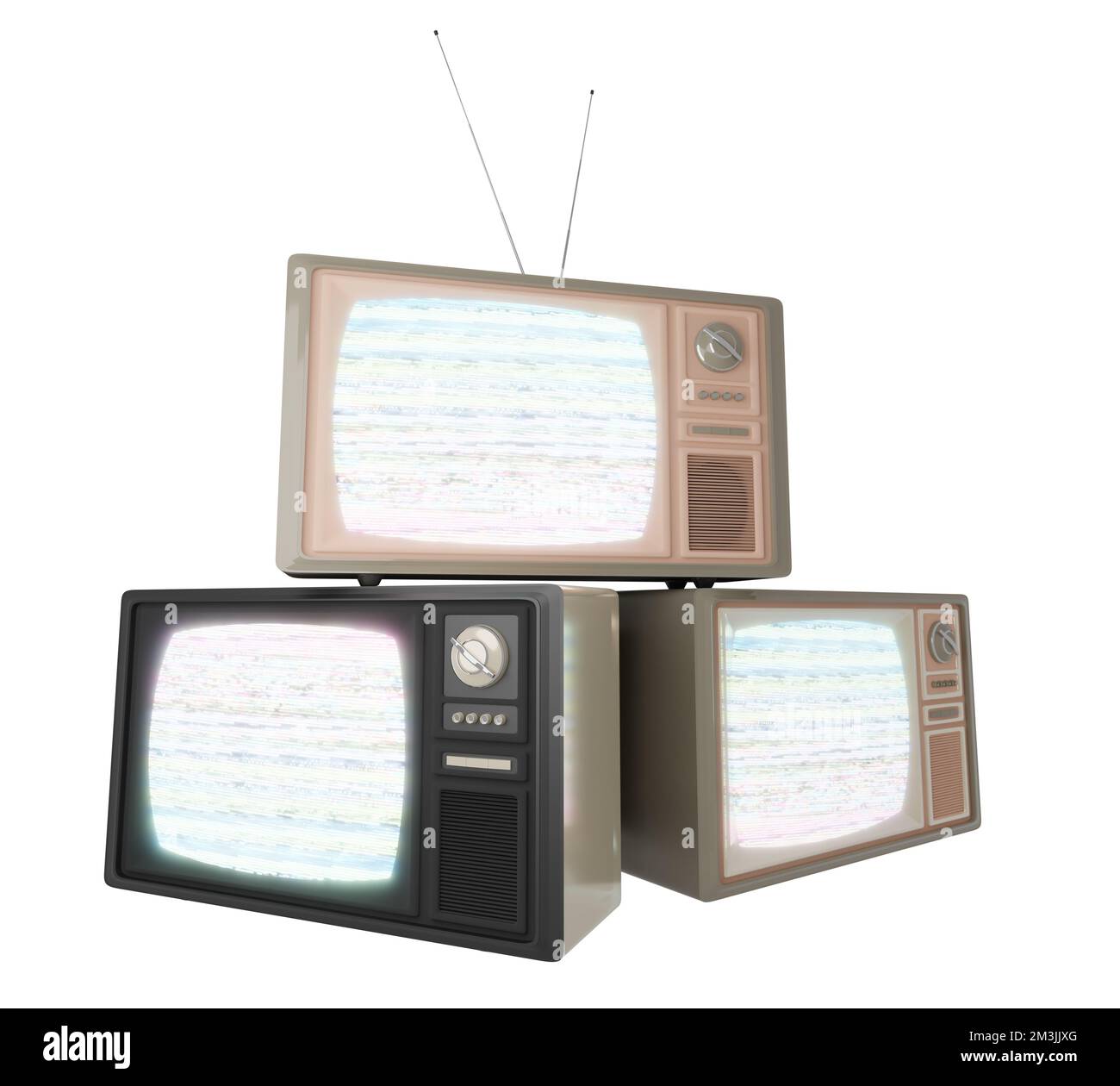 Old tv screens no signal hi-res stock photography and images - Alamy