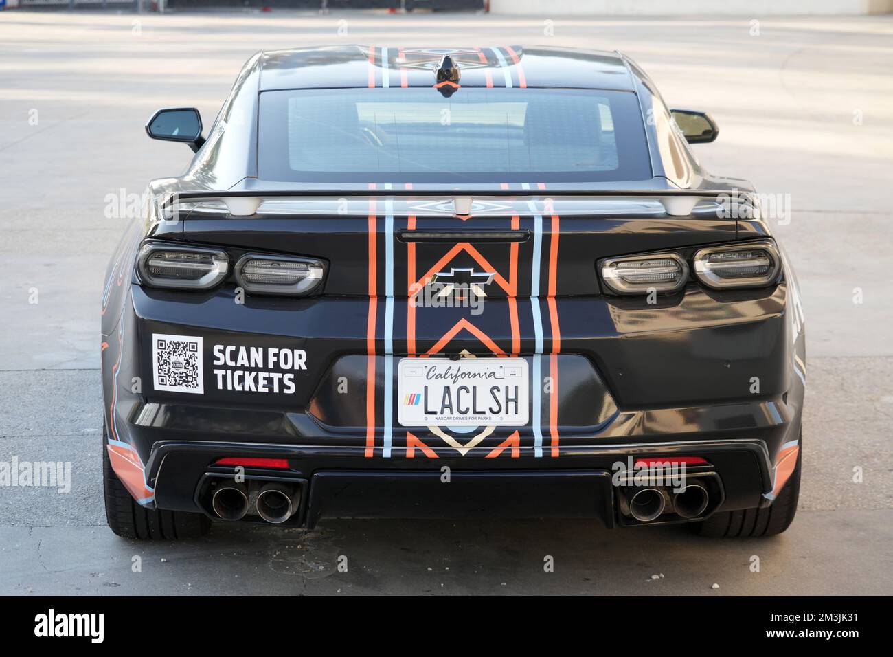 A Chevrolet pace car at the Busch Light Clash with California license ...