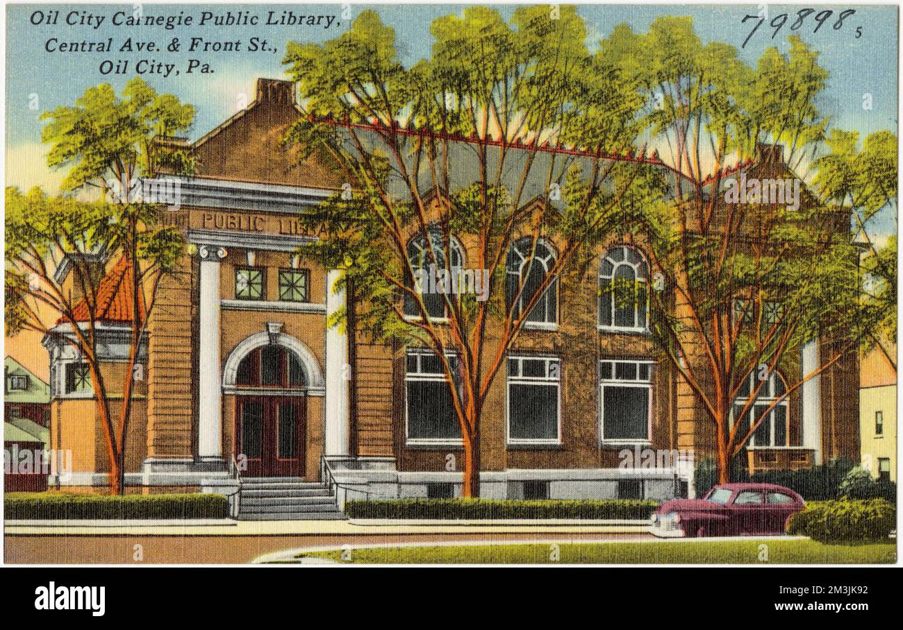 Oil City Carnegie Public Library, Central Ave. & Front St., Oil City, PA. , Public libraries ...