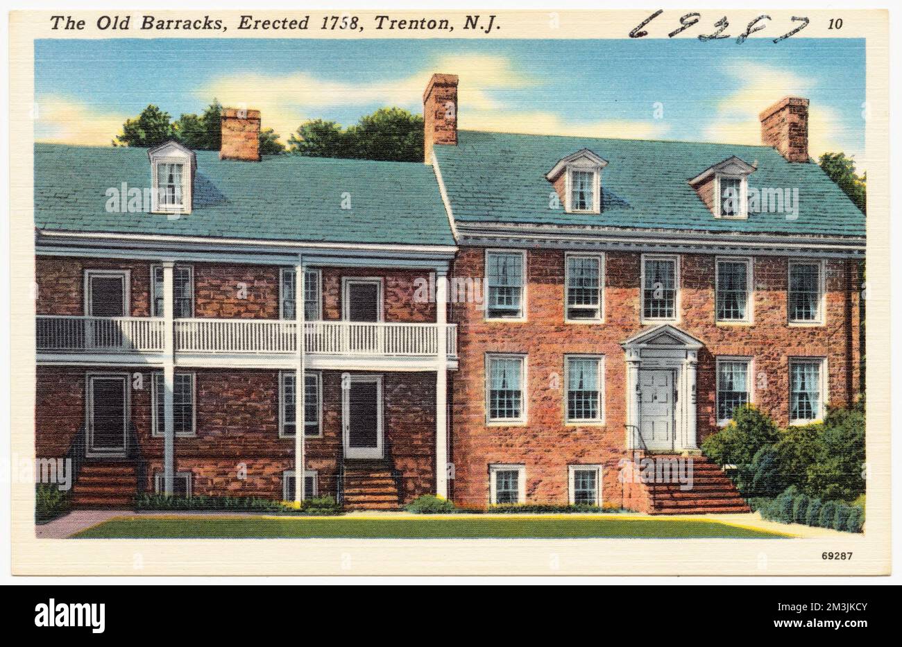 The old barracks, erected 1758, Trenton, N. J. , Historic buildings ...