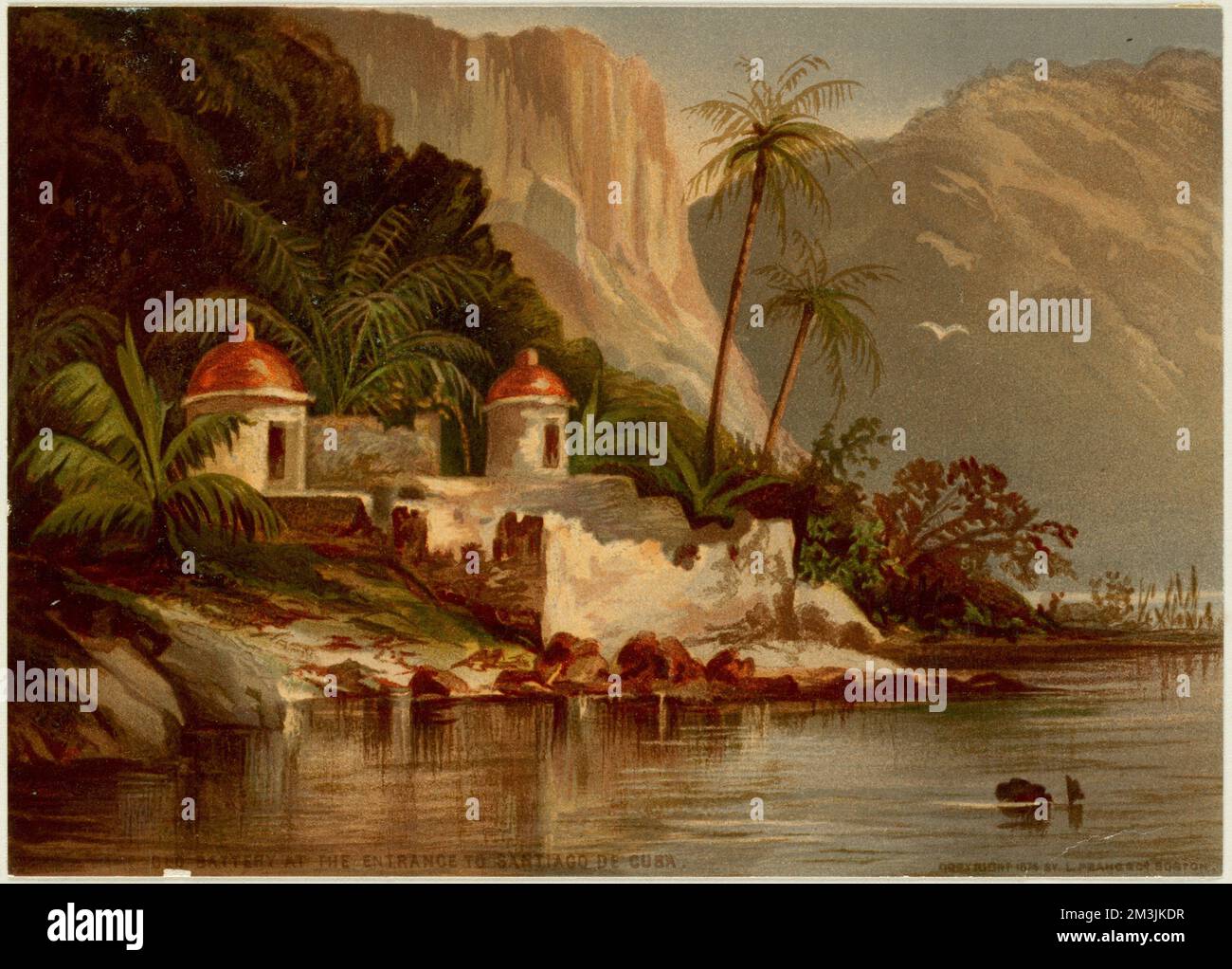Old battery at entrance to Santiago de Cuba , Sailboats, Mountains ...
