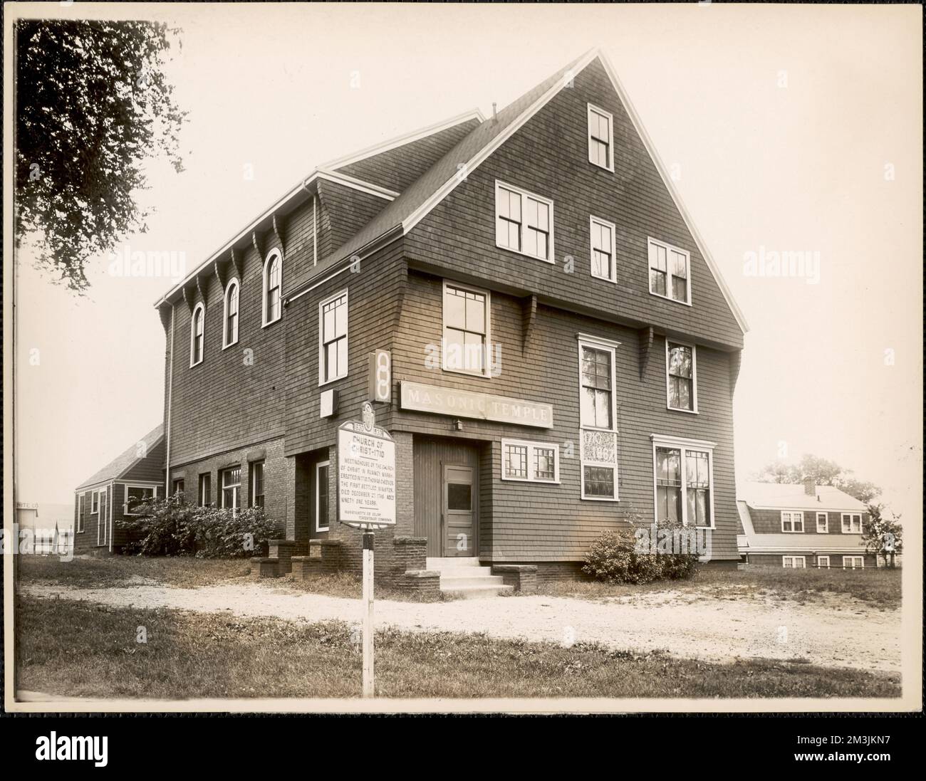 Old Church at Beach Street and Eustis Street, Revere, Mass. , Masonic ...