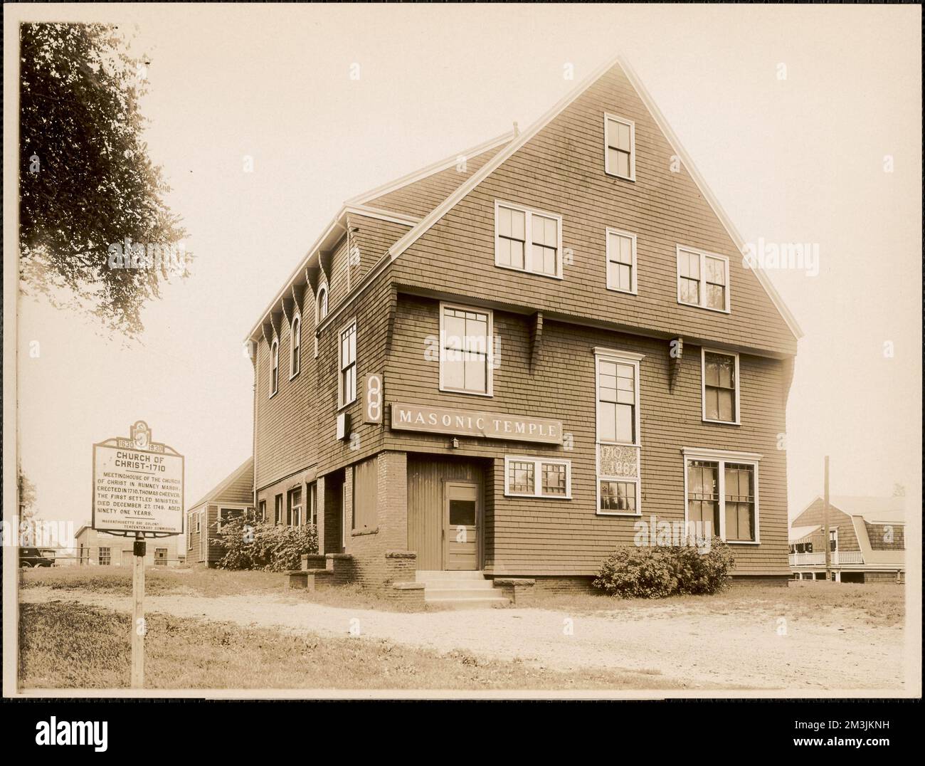 Old Church at Beach Street and Eustis Street, Revere, Mass. , Masonic ...
