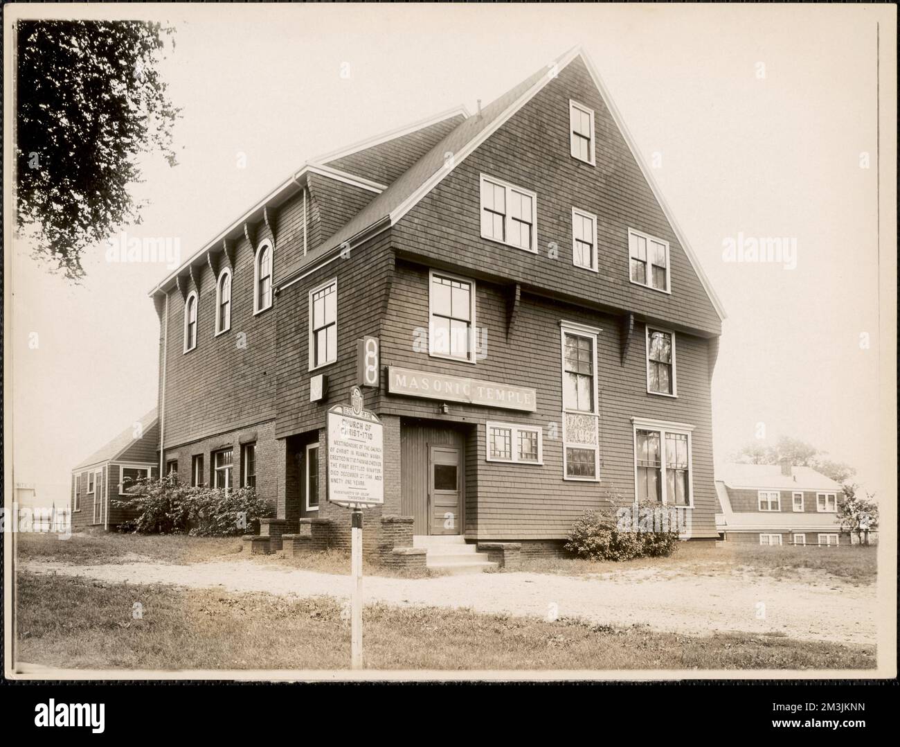 Old Church at Beach Street and Eustis Street, Revere, Mass. , Masonic ...