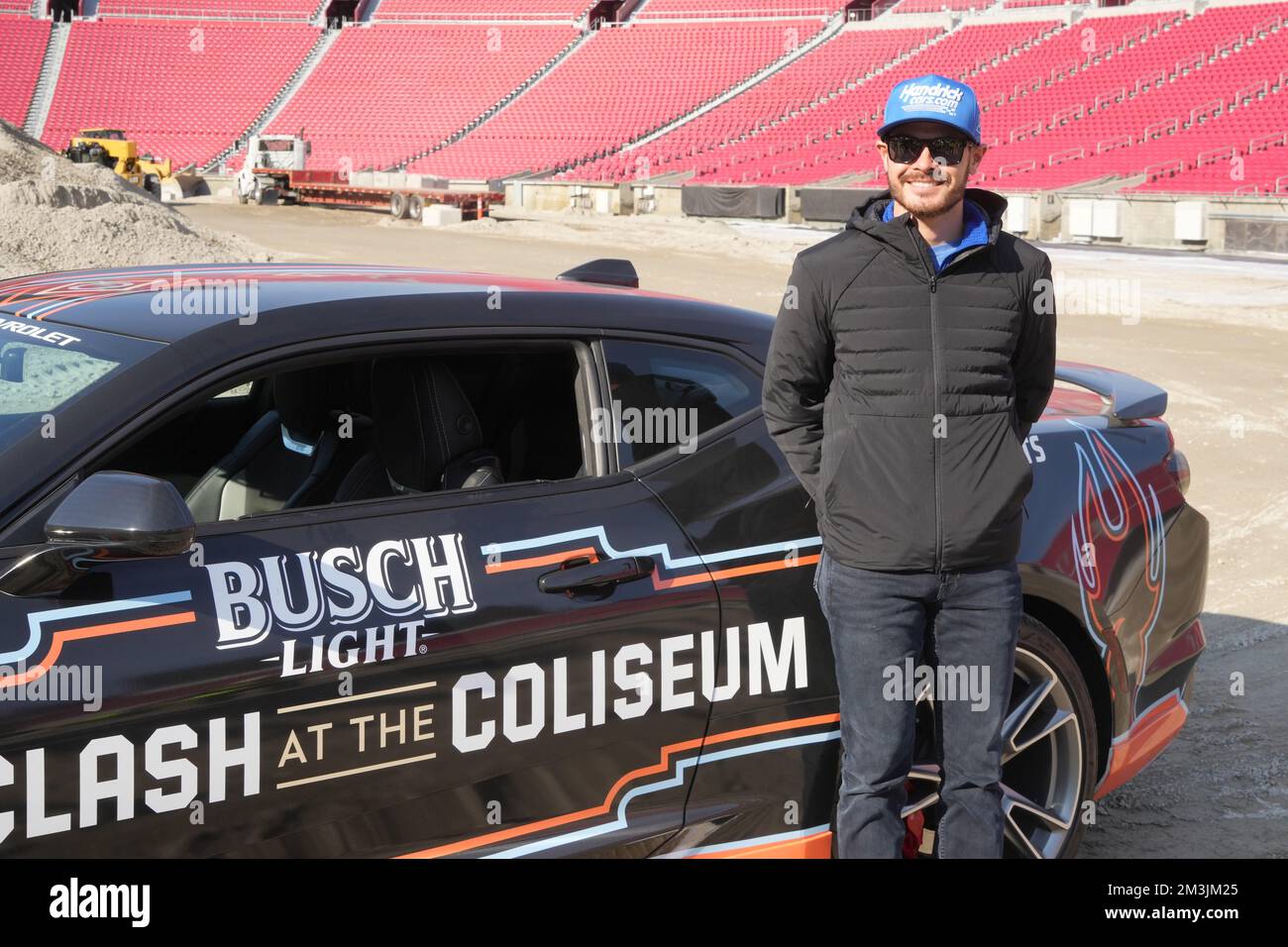 Los Angeles, United States. 15th Dec, 2022. Kyle Larson poses with ...